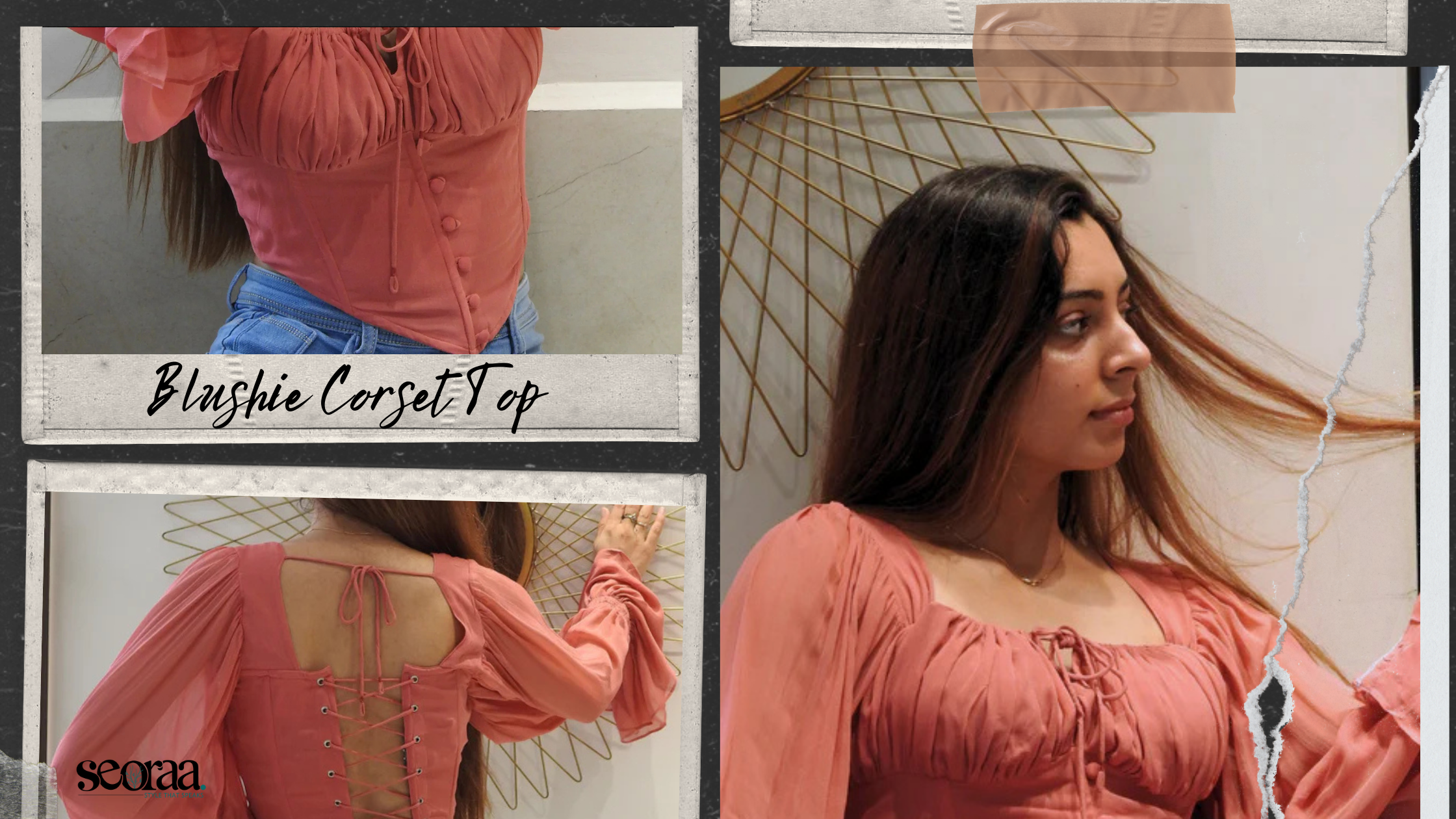 Blushie Corset Top – Dipped in Blush and Tied with a Sigh – Seoraa
